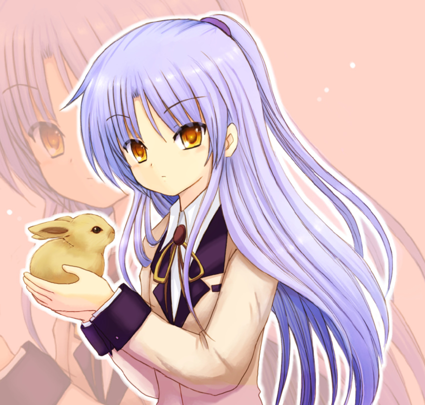 Safebooru - bunny eijima moko highres holding long hair ponytail rabbit ...