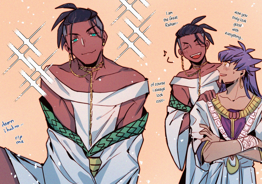 Safebooru - 2boys beard black hair chiyo (miichiyochin) closed eyes ...