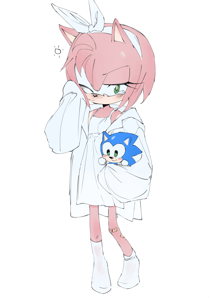 Safebooru - 1girl absurdres alternate costume amy rose animal ears animal nose bow character ...