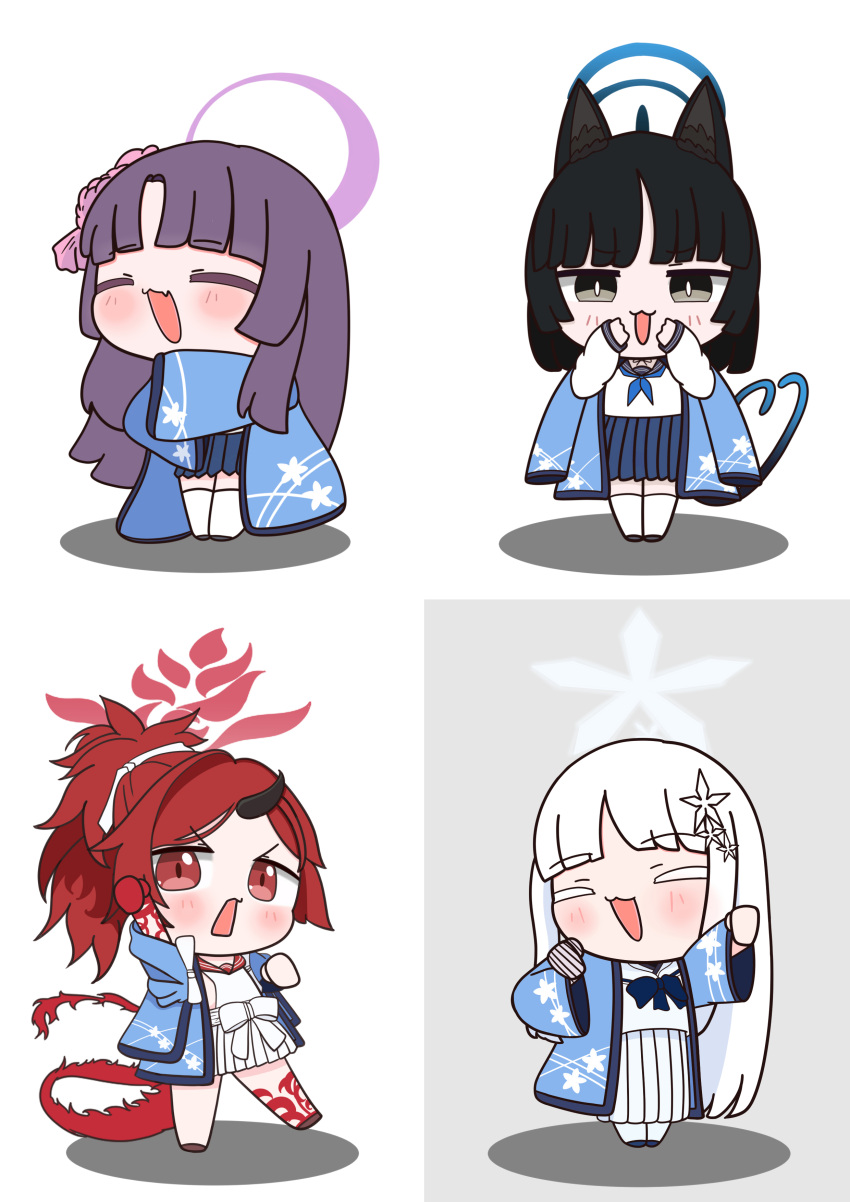 Safebooru - absurdres blue archive chibi dancing destinedfor grey eyes ...