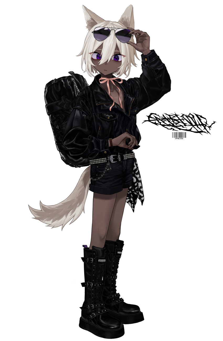 Safebooru - 1girl absurdres animal ear fluff animal ears bag barcode belt black bag black boots ...