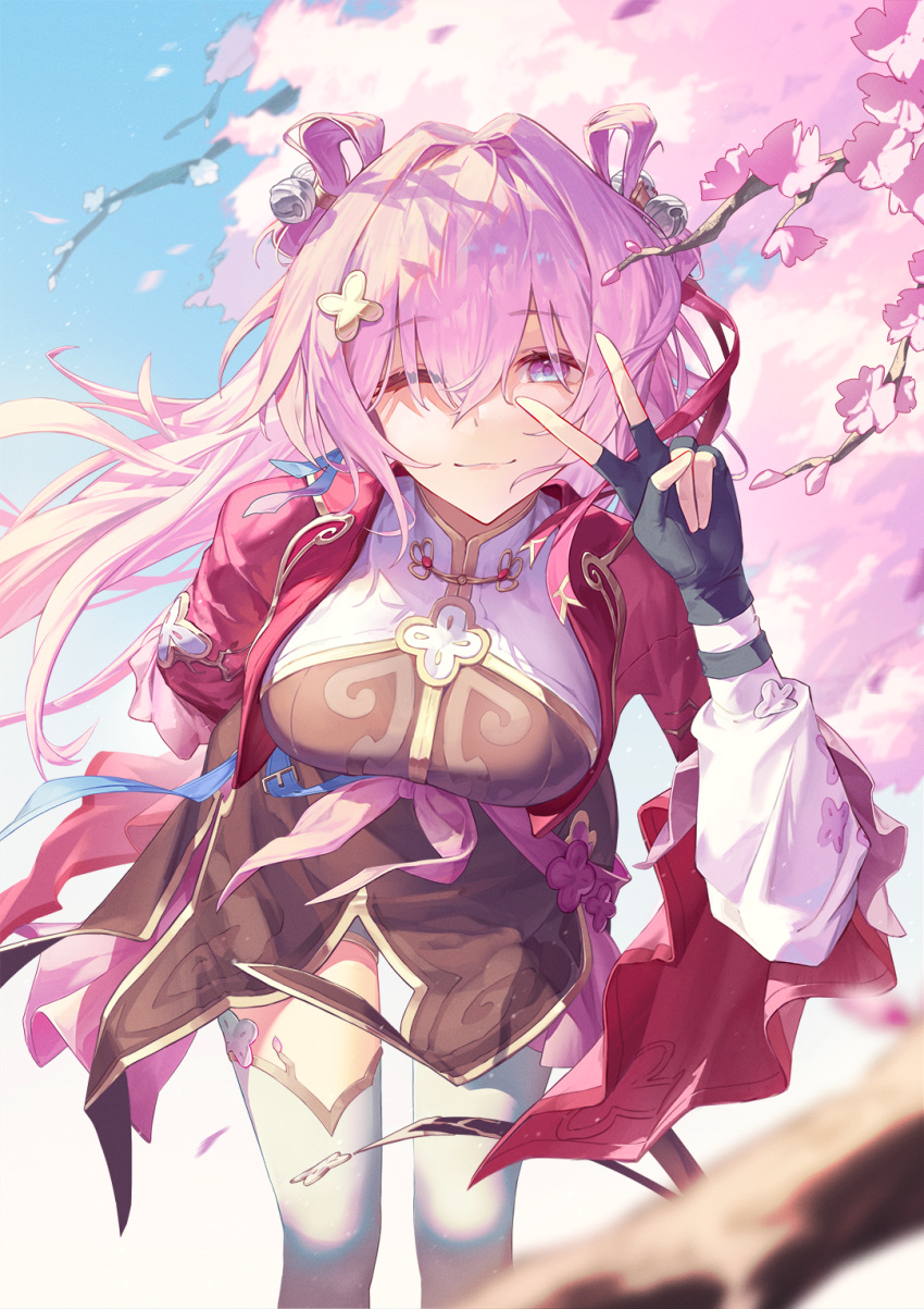 Safebooru - 1girl alternate hair length alternate hairstyle arm behind back black gloves closed ...