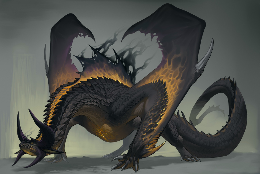 Safebooru - absurdres animal focus burnt claws devilman1480 dragon full ...