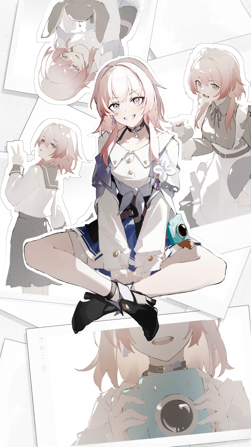 Safebooru - 1girl absurdres alternate costume ankle boots black boots black choker black ...