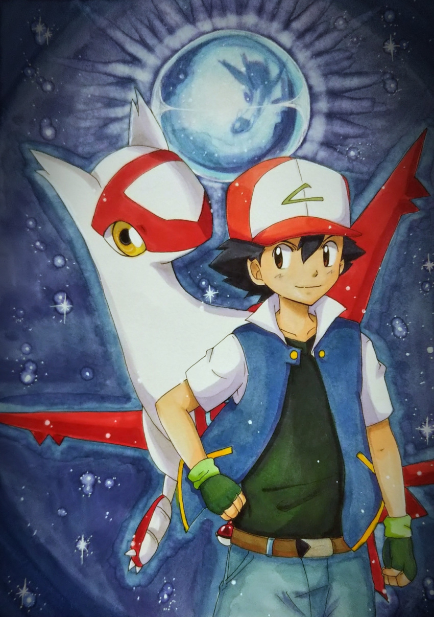 Safebooru - 1boy ash ketchum belt belt buckle black hair brown belt ...