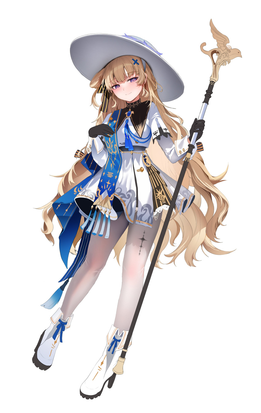 Safebooru - 1girl absurdres ankle boots black gloves blonde hair blush boots closed mouth full ...