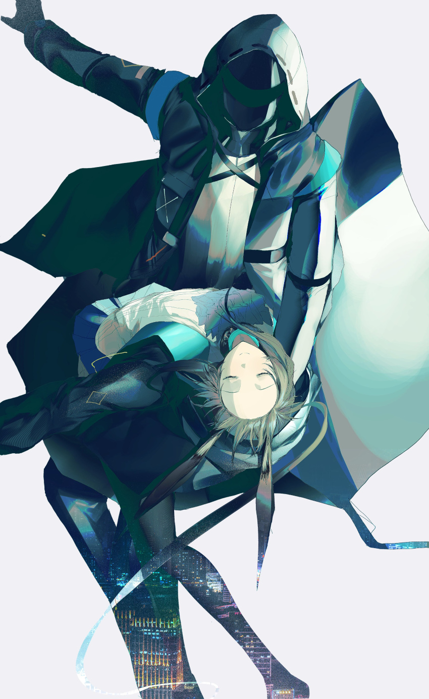 Safebooru - 1girl 1other absurdres amiya (arknights) animal ears arknights black jacket brown ...