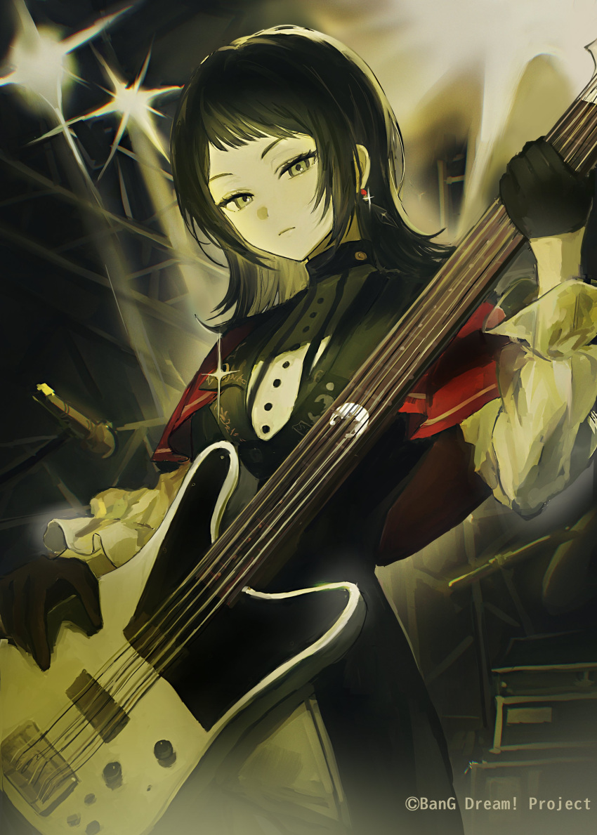 Safebooru - 1girl absurdres bang dream! bang dream! it's mygo!!!!! bass guitar black gloves ...