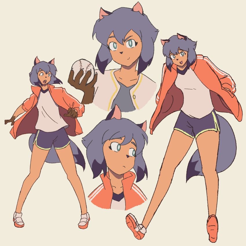 Safebooru - 1girl absurdres animal ears ball baseball (object) black ...