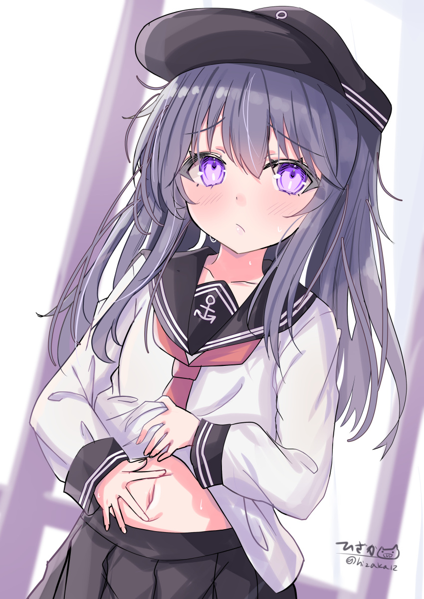 Safebooru - 1girl absurdres akatsuki (kancolle) akatsuki kai ni (kancolle) anchor symbol black ...