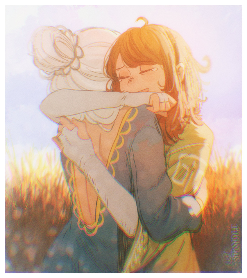 Safebooru - 2girls :d absurdres artist name asimov (spindle (aidenr0 ...