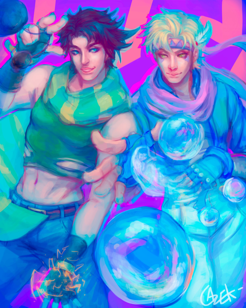 Safebooru - 2boys absurdres battle tendency belt blonde hair blue eyes ...