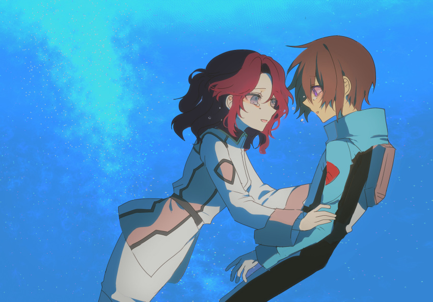 Safebooru - 1boy 1girl belt black belt blue eyes brown hair crying crying with eyes open flay ...