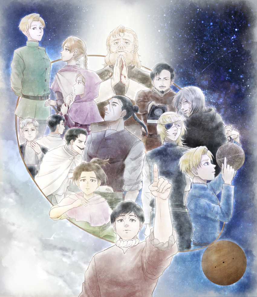 Safebooru - 1girl 6+boys absurdres albert brudzewski (chi.) astrolabe ...