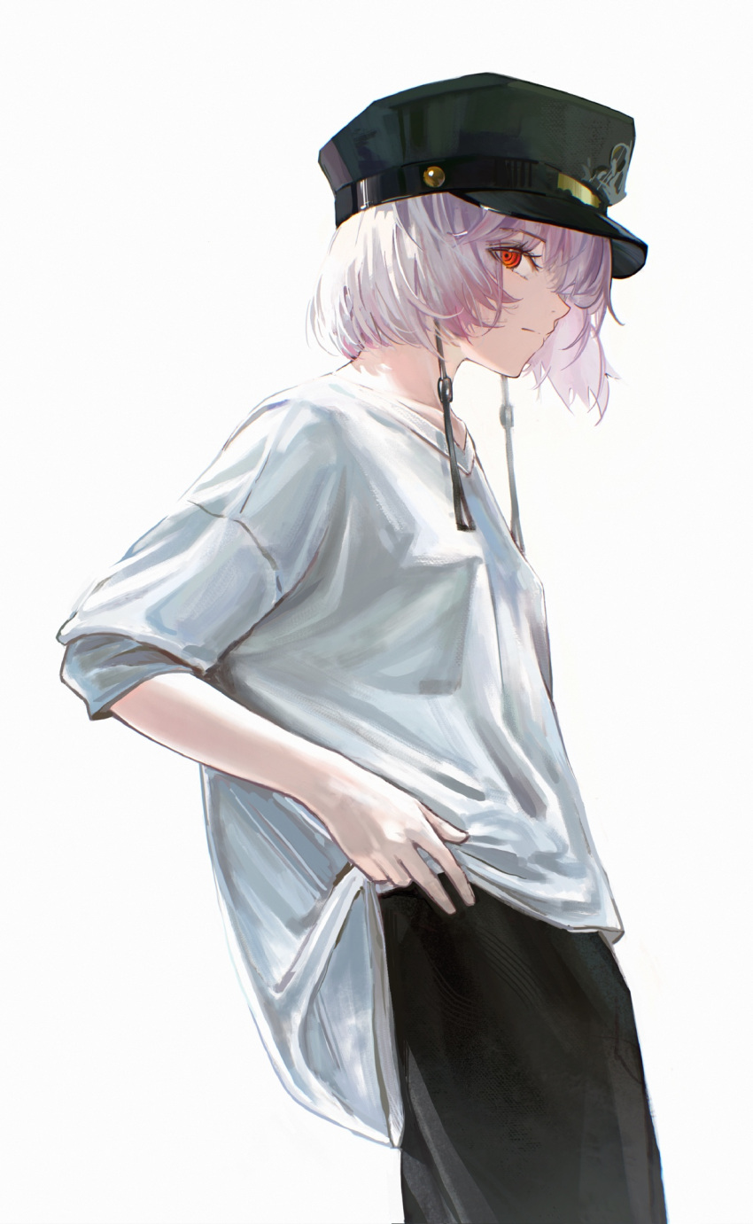 Safebooru - 1girl black hat black pants chainsaw man closed mouth earrings fami (chainsaw man ...