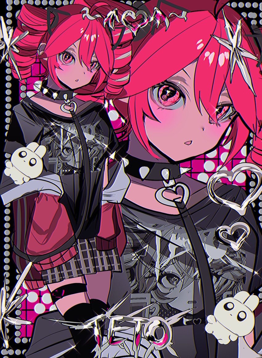 Safebooru - 1girl absurdres ahoge alternate costume belt black collar black shirt black ...