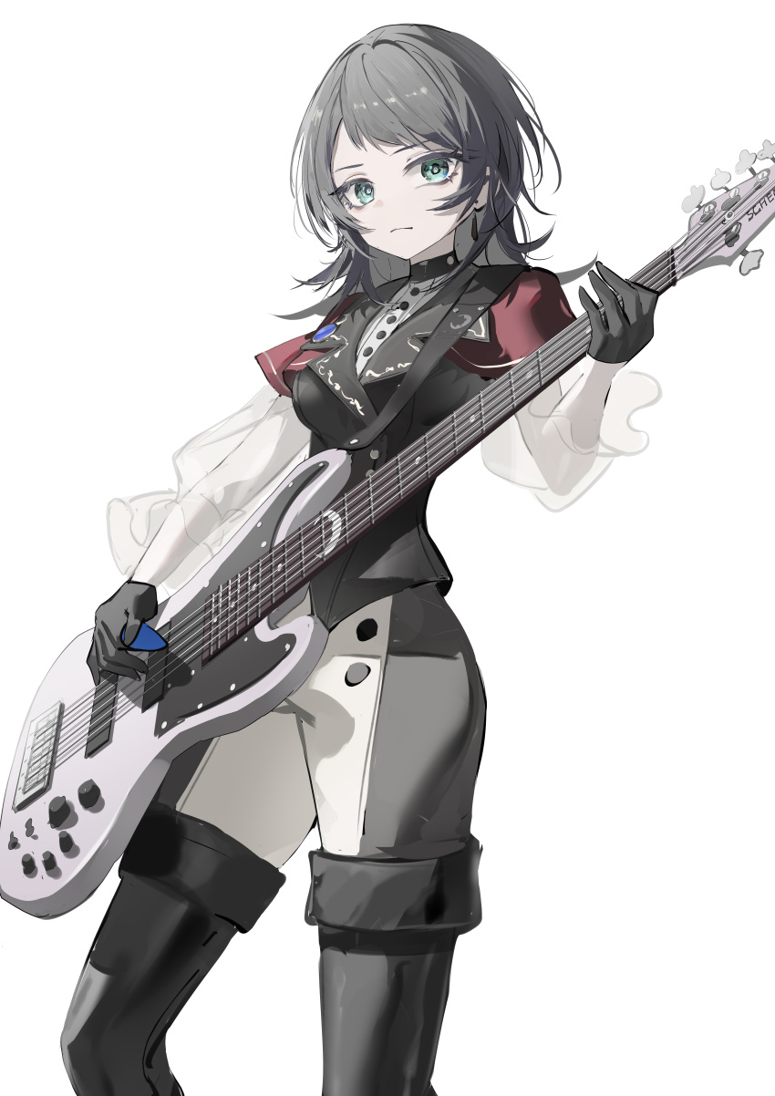 Safebooru - 1girl 5-string bass guitar absurdres bang dream! bang dream! it's mygo!!!!! black ...