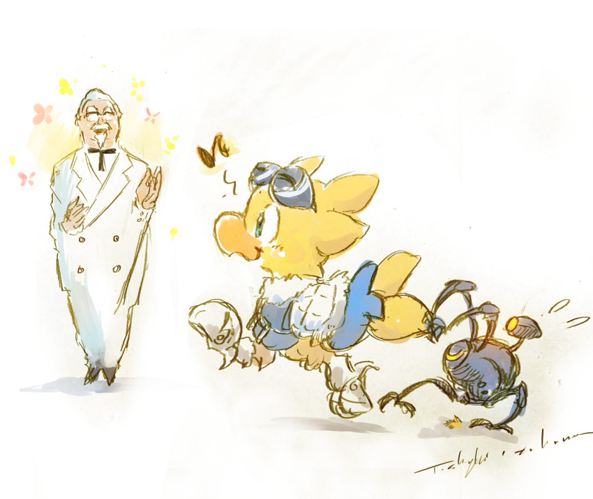 Safebooru - alpha (ff14) artist name beak bird blue eyes chocobo ...