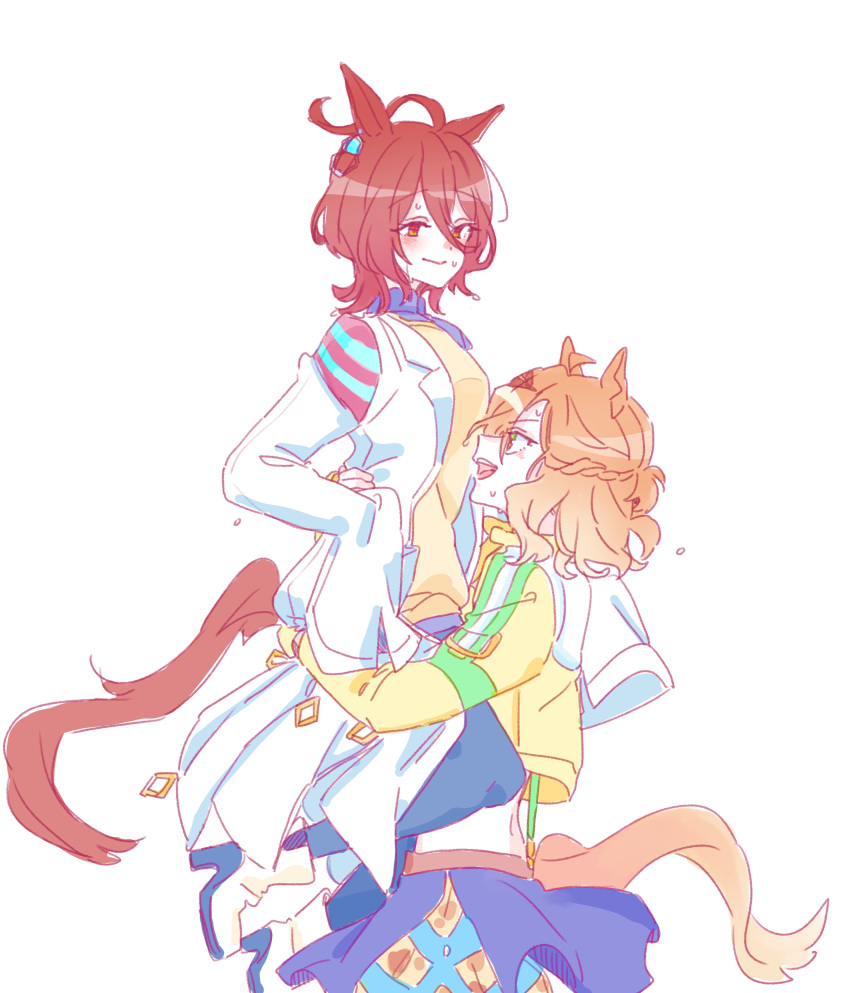 Safebooru - 2girls absurdres agnes tachyon (umamusume) ahoge animal ears black pantyhose boots ...