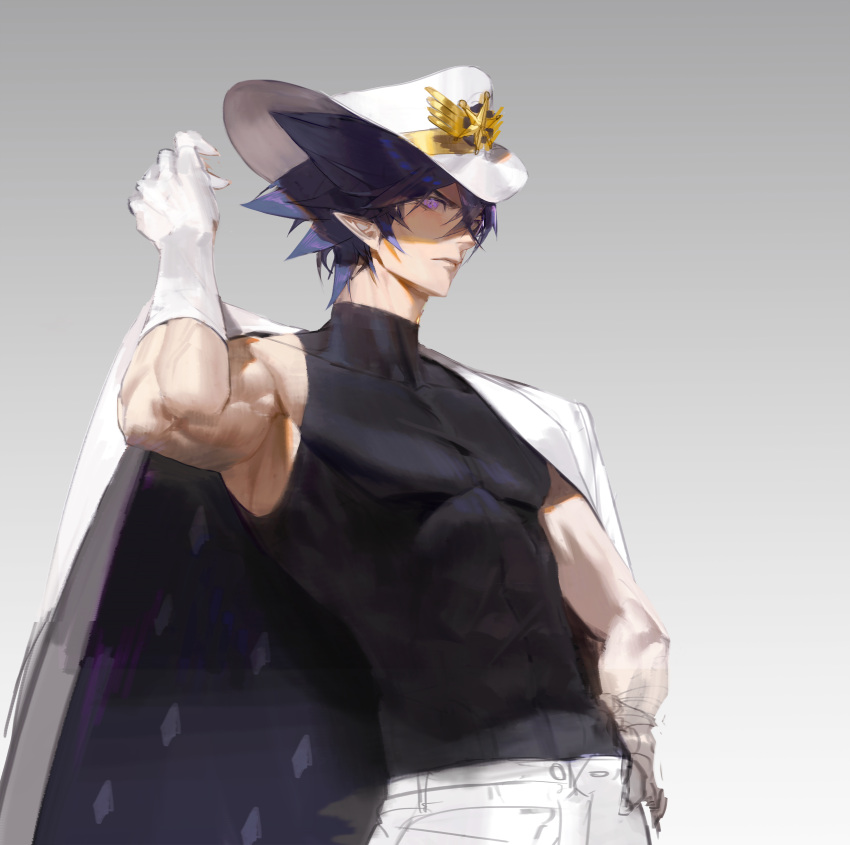 Safebooru - 1boy absurdres alternate costume aotu world black hair black shirt chinese ...