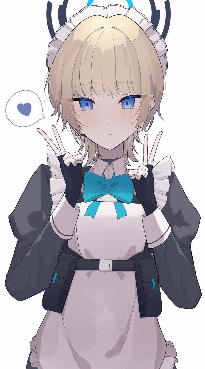 Safebooru - 1girl absurdres alternate hair length alternate hairstyle apron aqua bow aqua bowtie ...