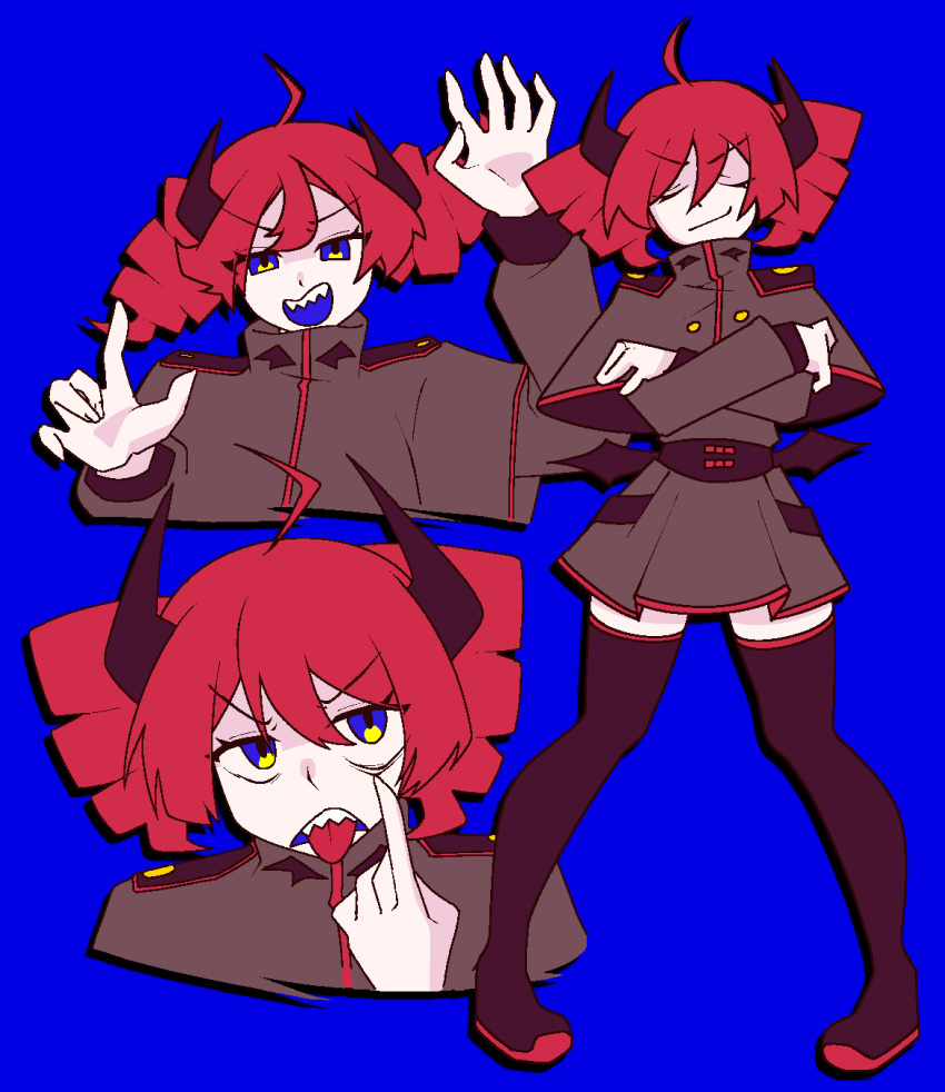 Safebooru - absurdres alternate costume blue eyes boots croissantjpeg ...