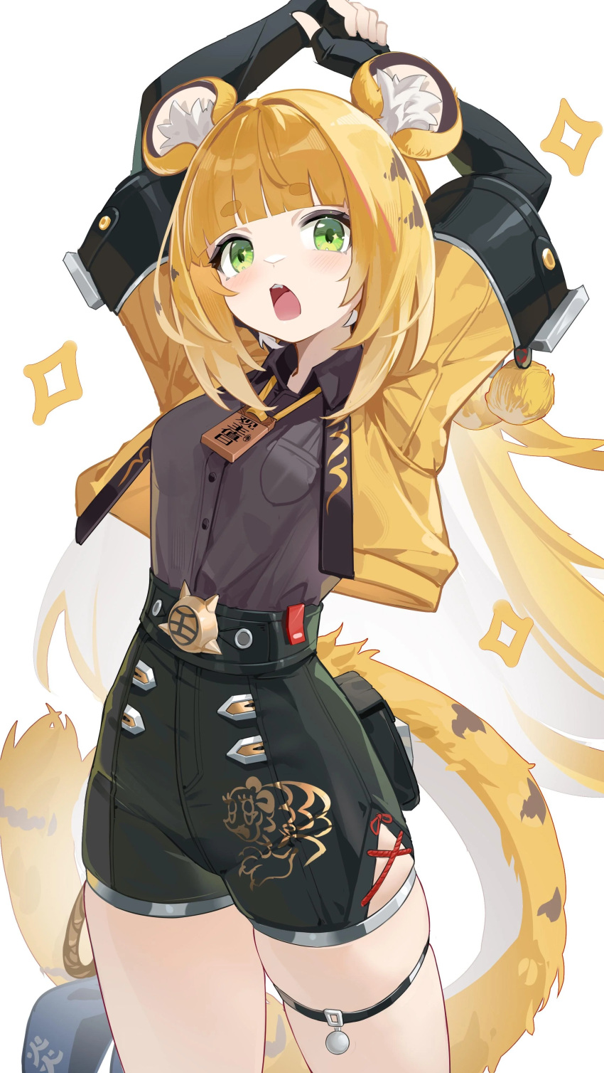 Safebooru - 1girl animal ears ju fufu long hair tiger ears tiger girl tiger tail zenless zone ...