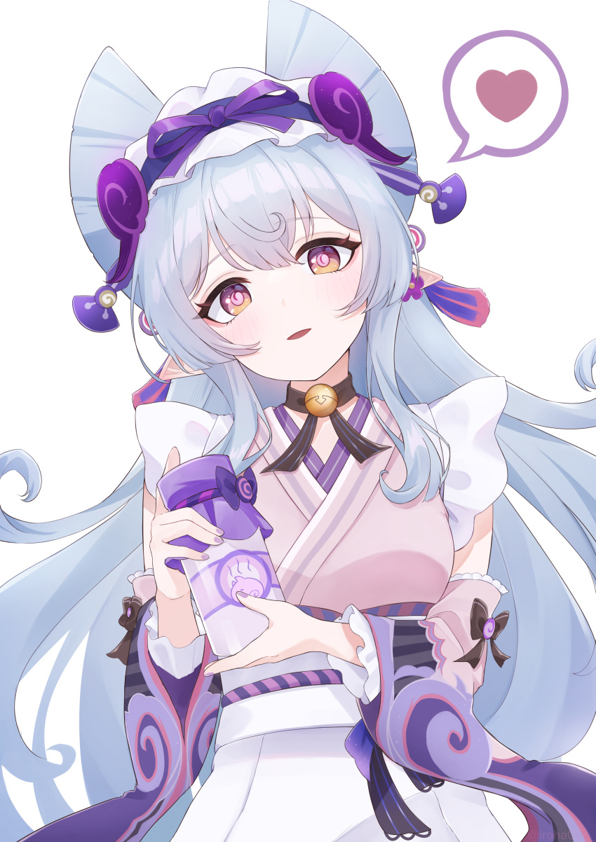 Safebooru - 1girl absurdres black bow black choker blue hair blush bottle bow choker commentary ...