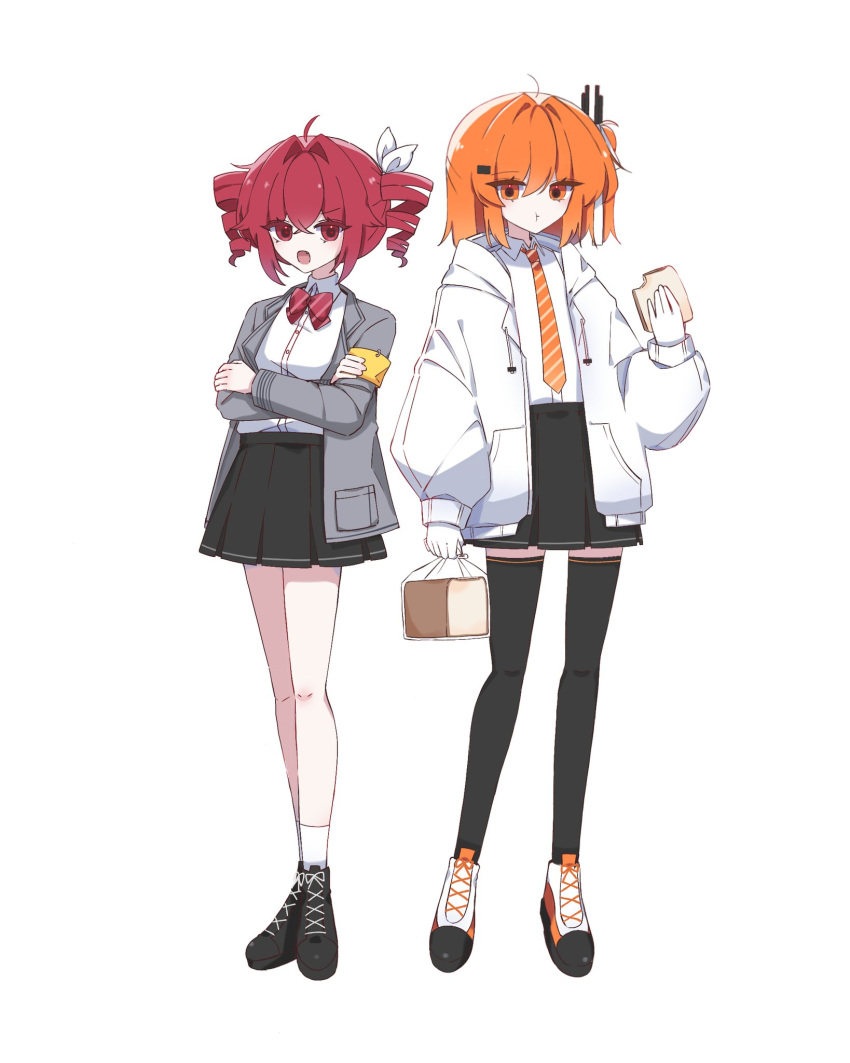 Safebooru - 2girls :t a.i. voice adachi rei ahoge alternate costume ankle socks armband bag ...