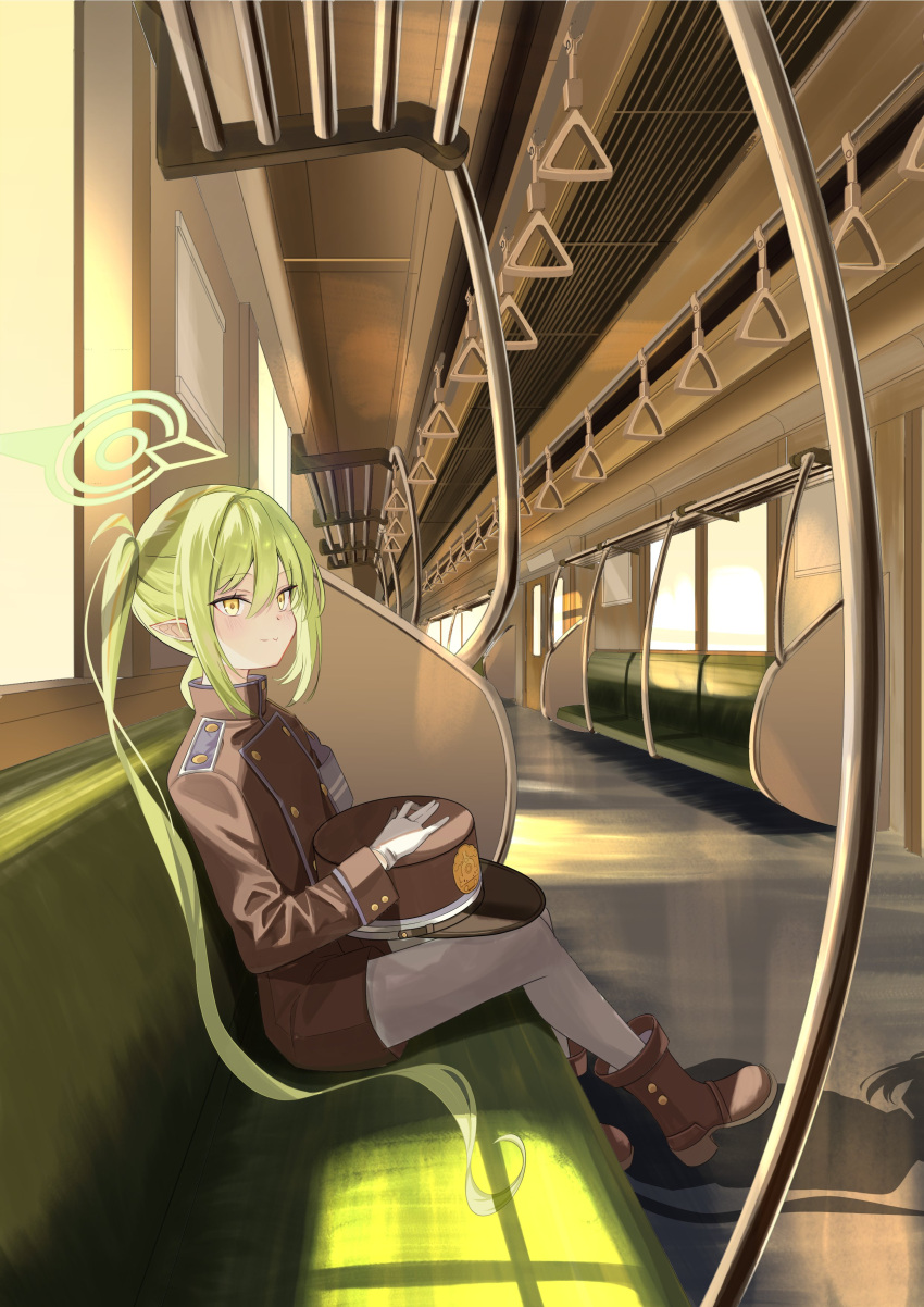 Safebooru - 1girl absurdres blue archive breasts green hair hat highres long hair nozomi (blue ...