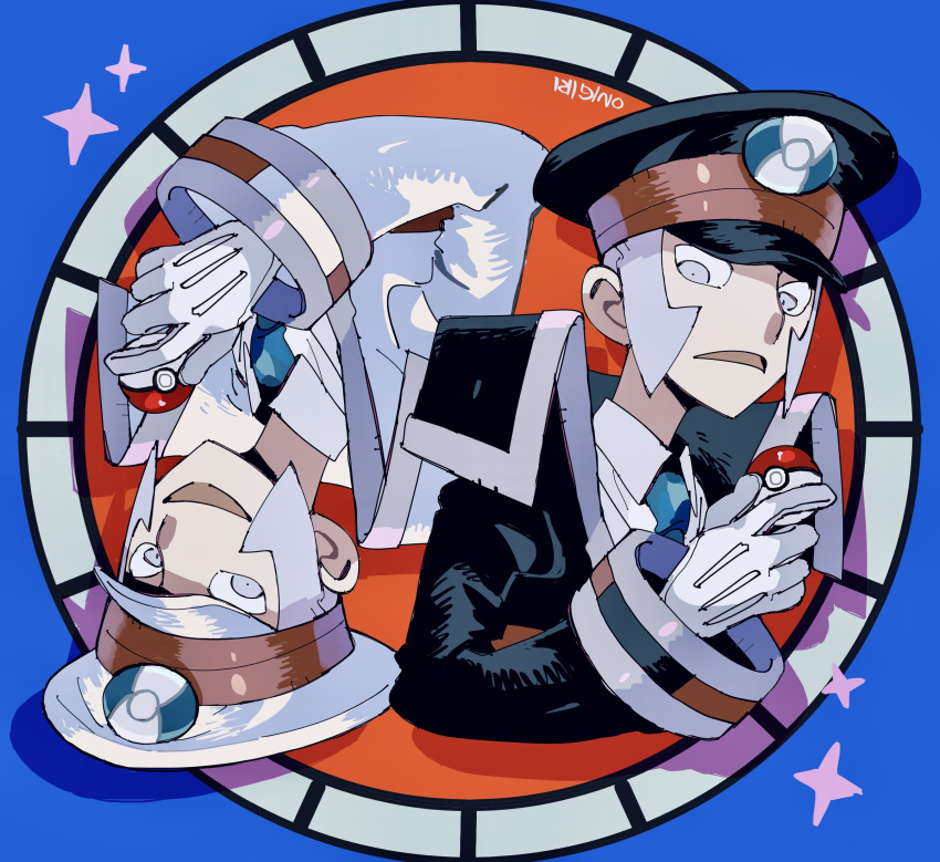 Safebooru - 2boys black coat black hat blue necktie brothers coat emmet ...