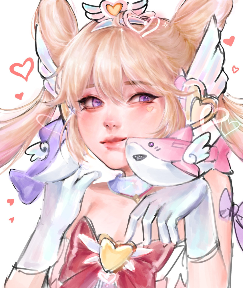 Safebooru - blonde hair cheek squash detached collar gloves head wings ...