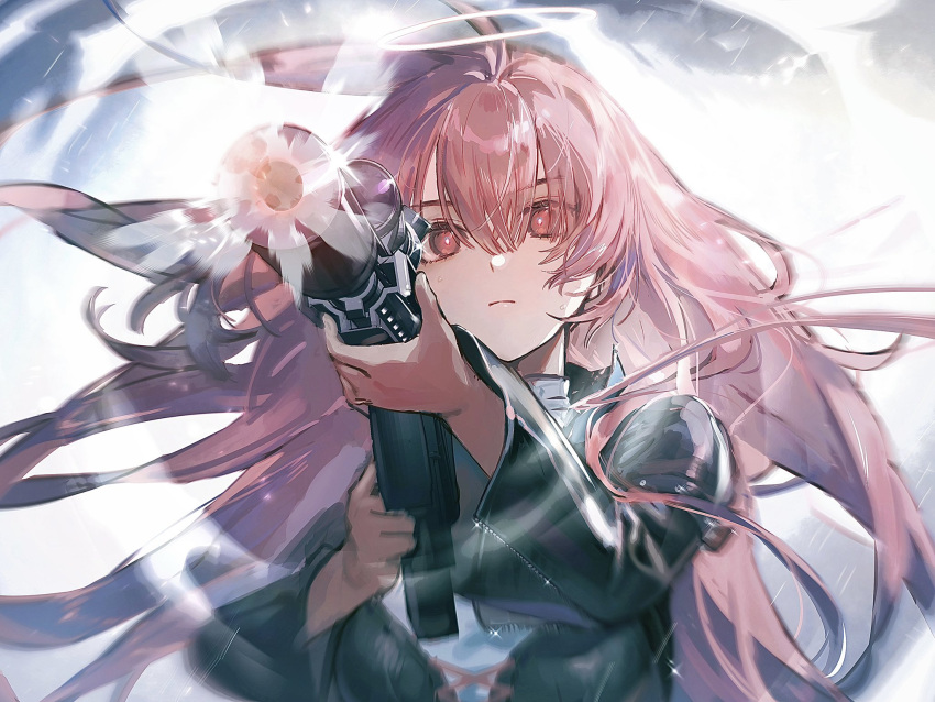 Safebooru - 1girl aiming aiming at viewer arknights black dress dress ...