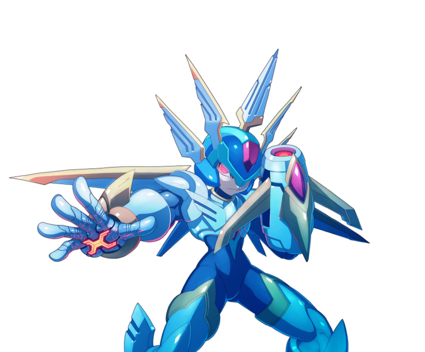 Safebooru - 1boy absurdres arm cannon armor blue helmet copy x (mega ...