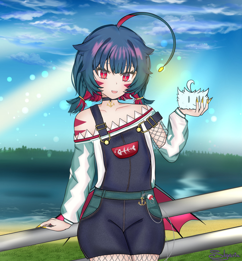 Safebooru - 1girl absurdres ahoge anchor necklace anglerfish girl bare ...
