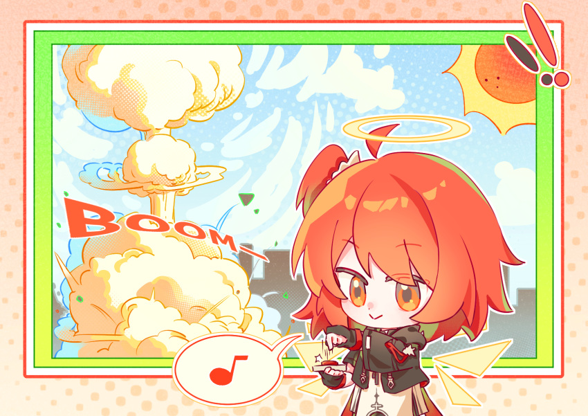 Safebooru - ! !! 1girl :> ahoge arknights black gloves chibi chibi only ...