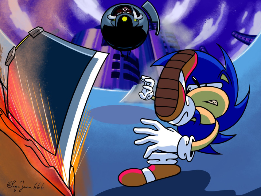 Safebooru - 2boys animal ears black eyes blue fur dr. eggman facial ...