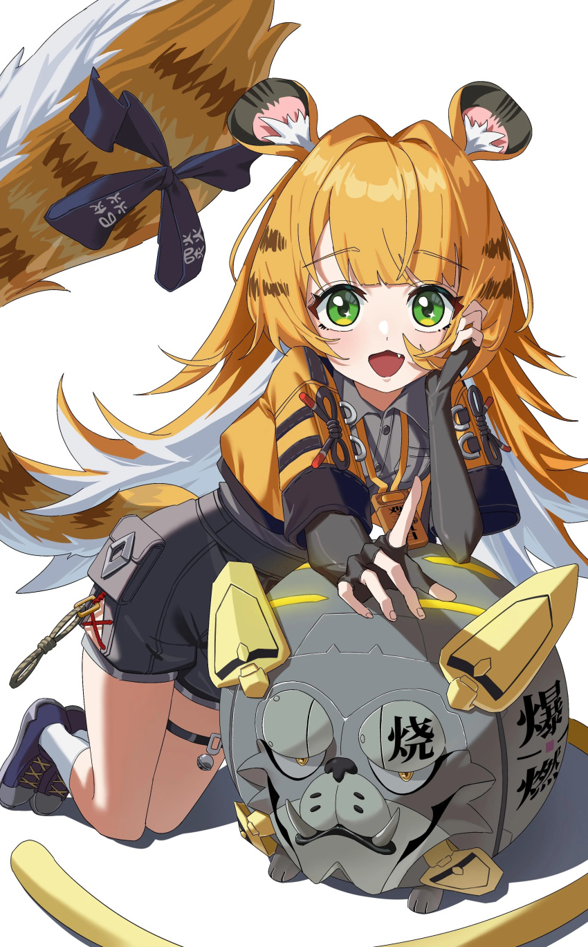 Safebooru - 1girl animal ears ju fufu long hair robot tiger ears tiger tail zenless zone zero ...