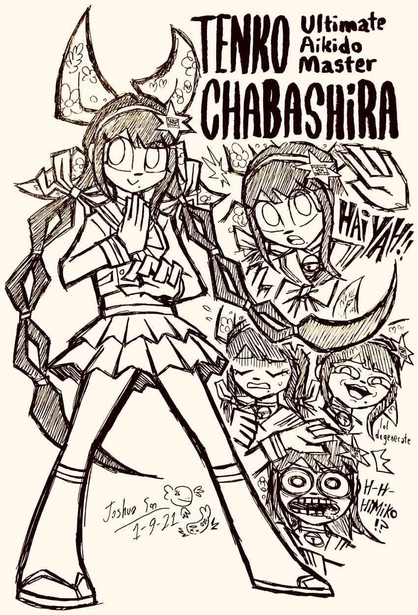 Safebooru - !? :> absurdres bell bow chabashira tenko character name ...