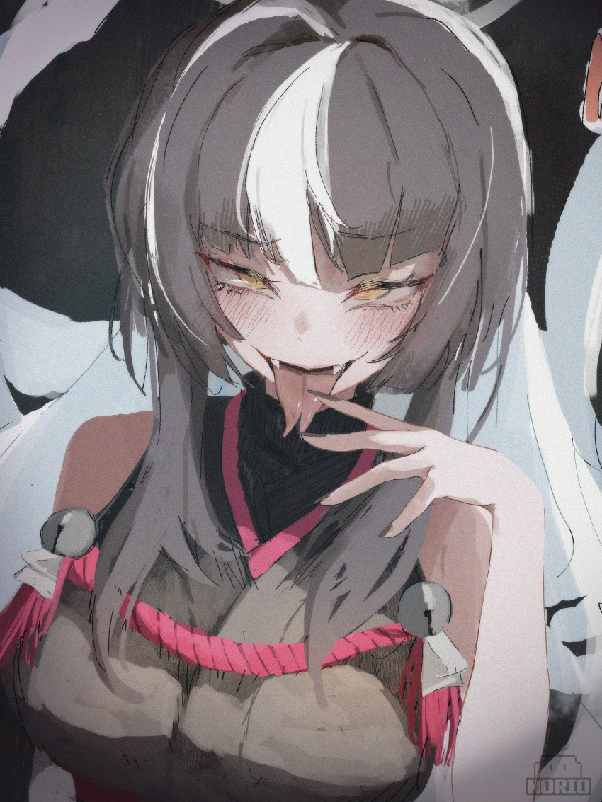 Safebooru - absurdres azami (blue archive) black hair black kimono black nails blue archive ...