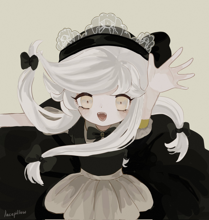 Safebooru - 1girl apron bow cyn (murder drones) dress highres ...