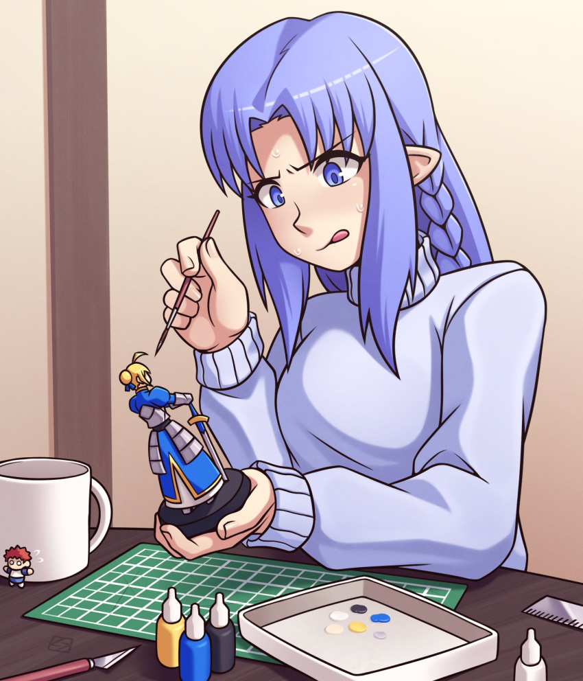 Safebooru - 1boy 2girls artoria pendragon (fate) blonde hair blue eyes ...