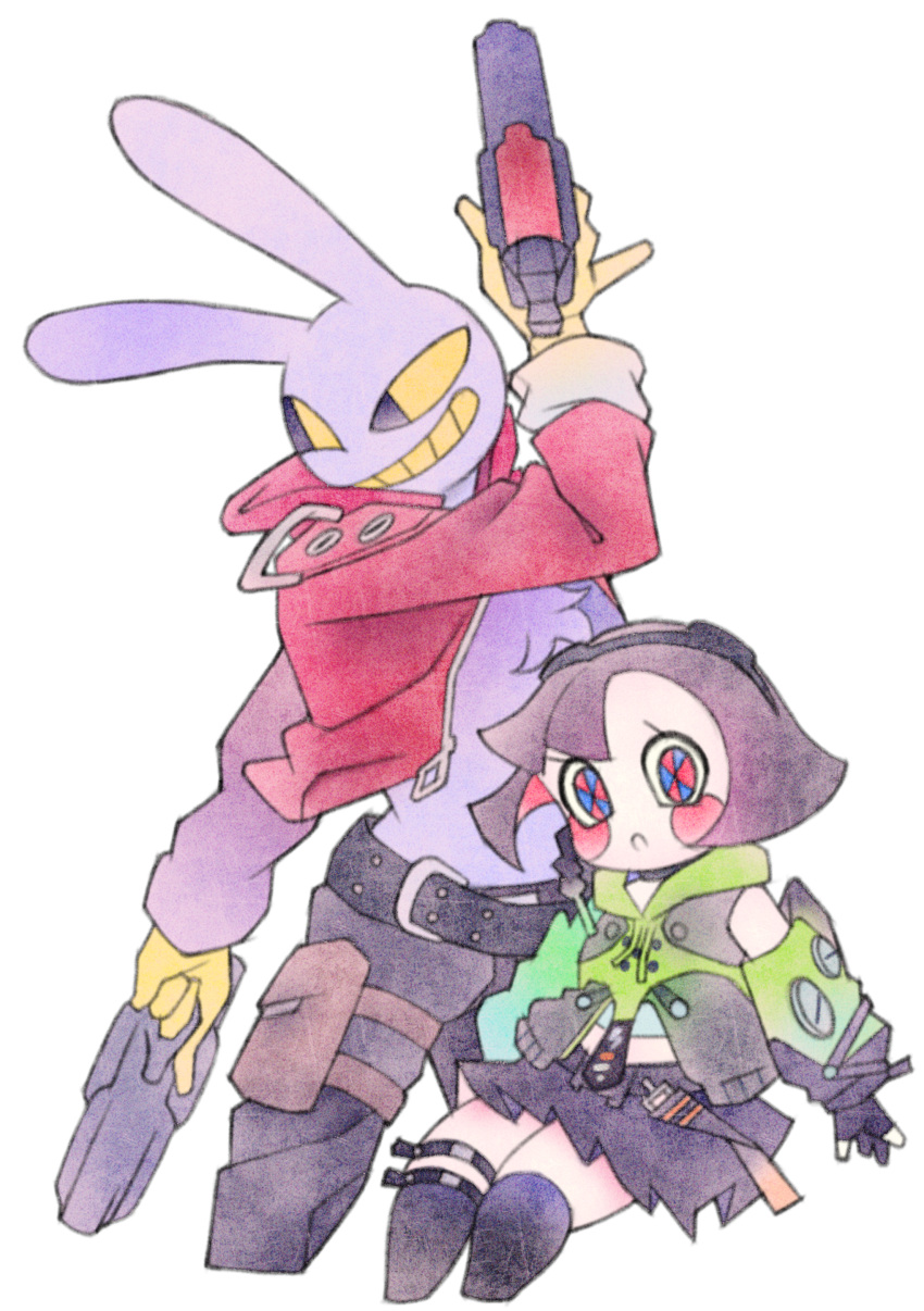 Safebooru - 1boy 1girl absurdres anby demara anby demara (cosplay) animal ears billy kid billy ...