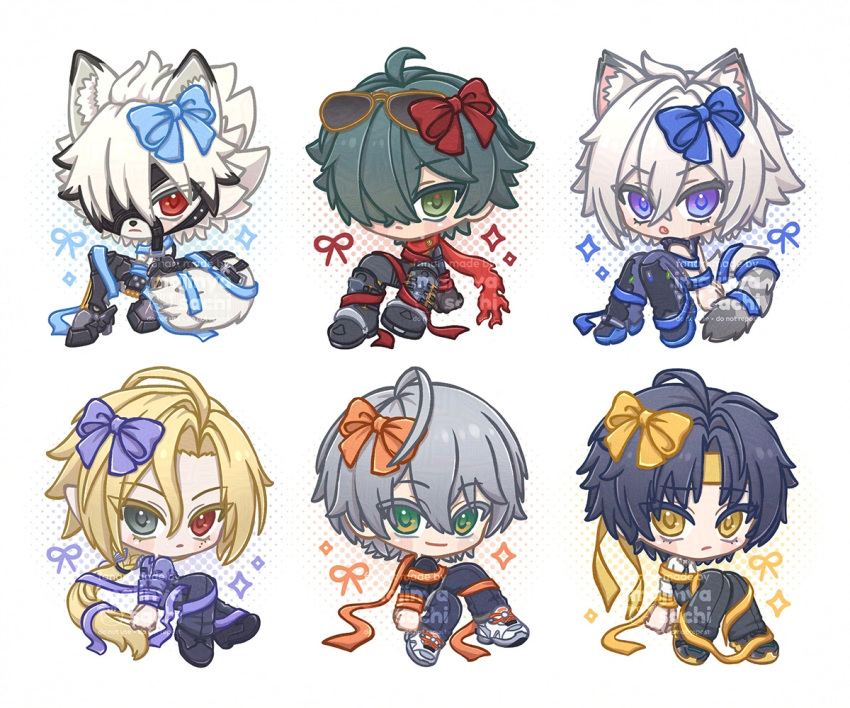 Safebooru - 6+boys animal ears asaba harumasa blue eyes cat boy cat ...