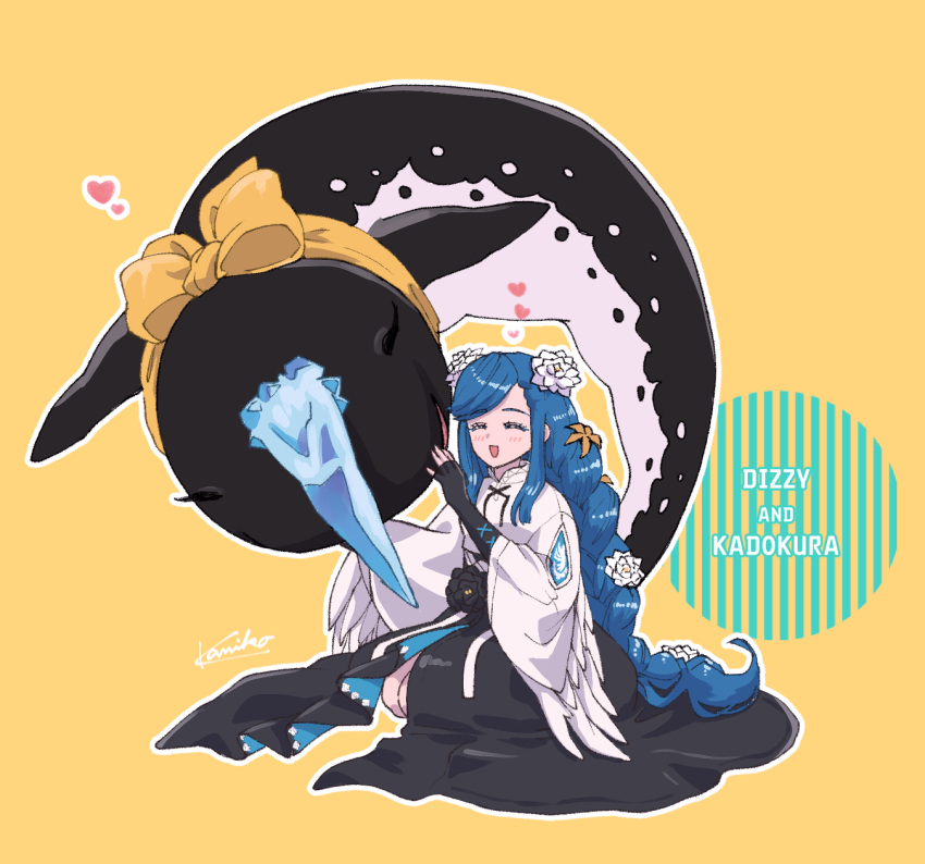 Safebooru - 1girl angel wings black dress black flower braid braided ...