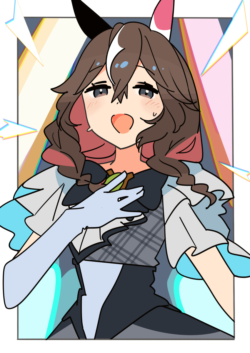 Safebooru - 1girl absurdres animal ears ashinowoto braid breasts brown eyes brown hair ...