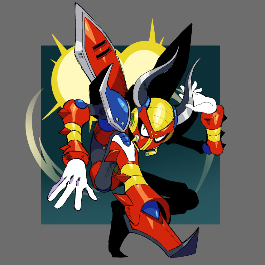 Safebooru - 1boy armor beetle boy blade horns blue armor boomer kuwanger (mega man ...