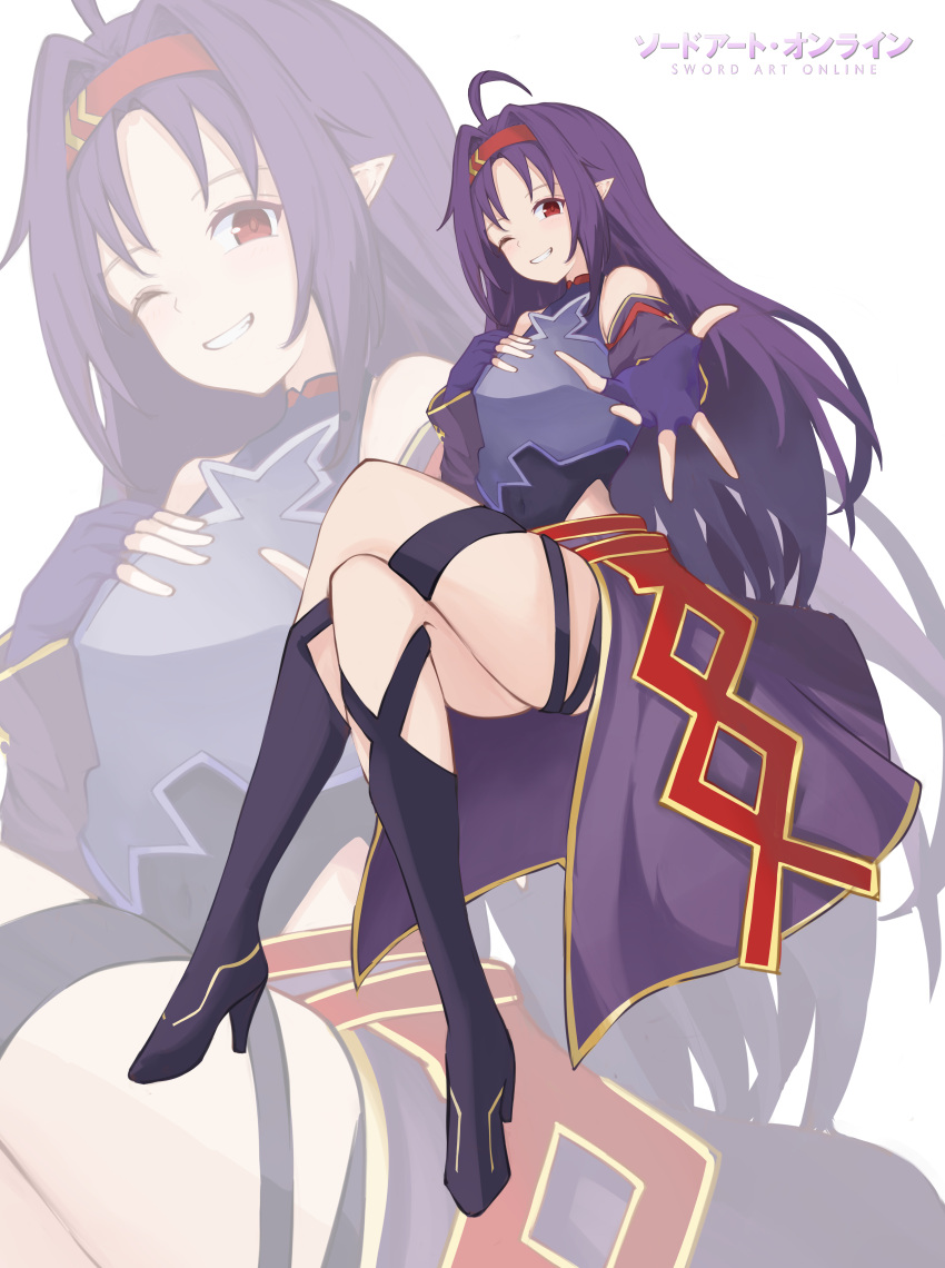 Safebooru - 1girl absurdres ahoge armor boots breastplate commentary request covered navel ...