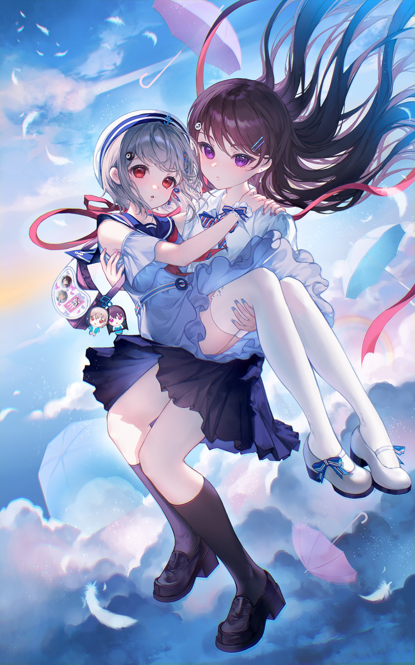 Safebooru - 2girls bang dream! bang dream! it's mygo!!!!! belt beret black hair black shoes ...