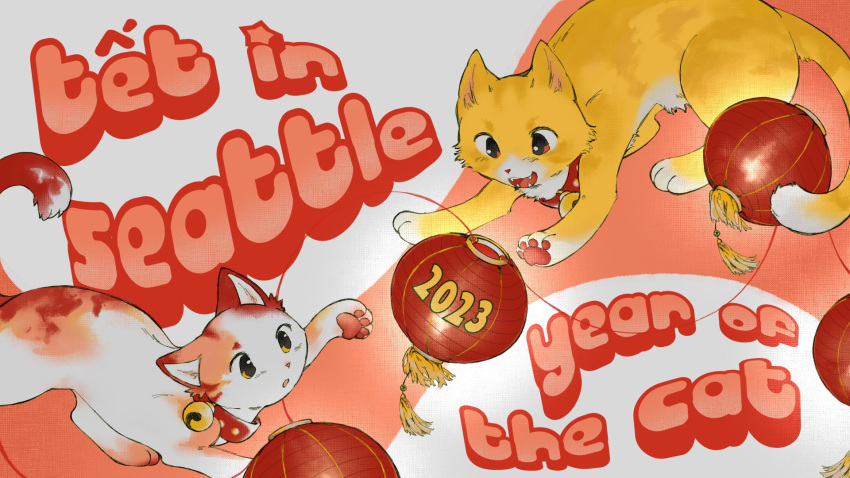 Safebooru - 2023 :d :o animal focus bell body fur cat chinese zodiac ...